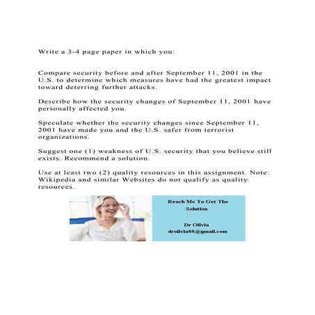 Write a 3-4 page paper in which youCompare security befor.docx