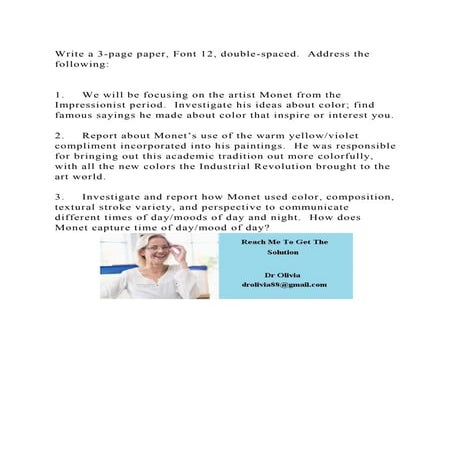 Write a 3-page paper, Font 12, double-spaced. Address the following.docx