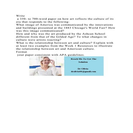 Write a 350- to 700-word paper on how art reflects the culture of .docx