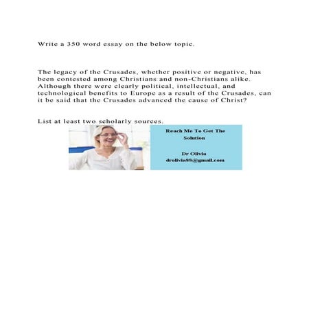 Write a 350 word essay on the below topic.The legacy of th.docx