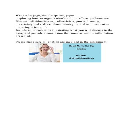 Write a 3+ page, double-spaced, paper exploring how an organizatio.docx