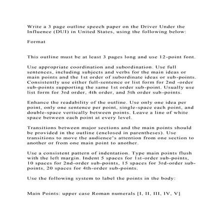 Informative speech outline worksheet | DOC