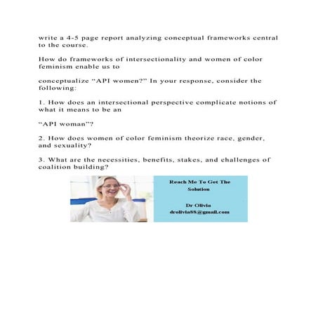 write a 4-5 page report analyzing conceptual frameworks central to t | PDF