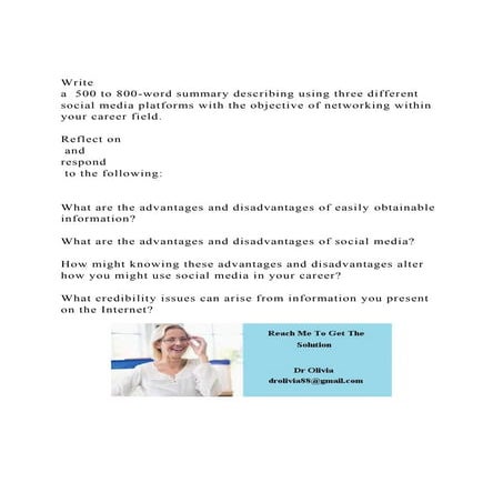 Write a 500 to 800-word summary describing using three differ.docx