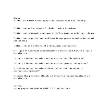 Write a 700- to 1,050-word paper that includes the following.docx | Law