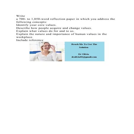 Write a 700- to 1,050-word reflection paper in which you address t.docx