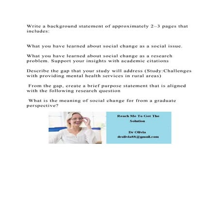 Write a background statement of approximately 2–3 pages that include.docx