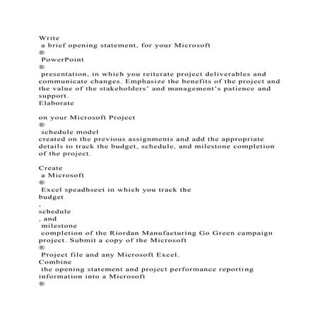 Write a brief opening statement, for your Microsoft® PowerPoin.docx