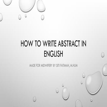 how to write abstrack in midwifery .pptx