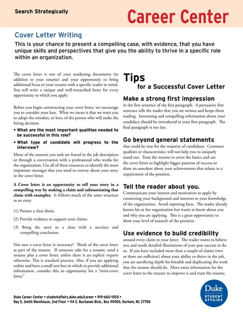 Cover Letter Writing- Graduate Students | PPT