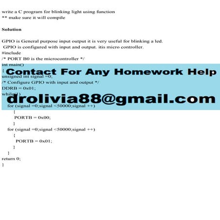 write a C program for blinking light using function make sure it.pdf