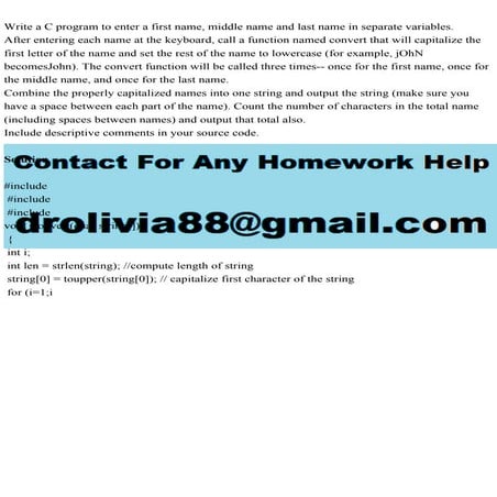 Write a C program to enter a first name, middle name and last name i.pdf