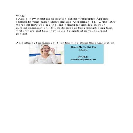 Write Add A New Stand Alone Section Called Principles Applied” Docx