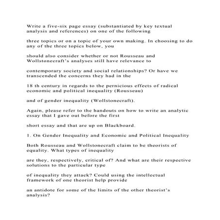 Write a five-six page essay (substantiated by key textual analysis a.docx
