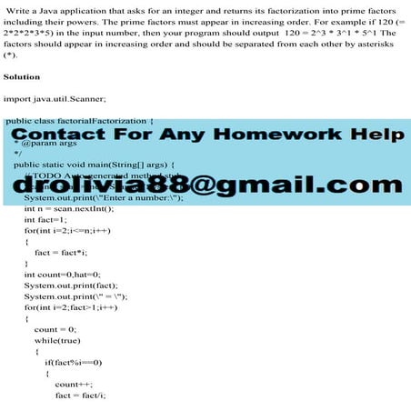 Write a Java application that asks for an integer and returns its fac.pdf
