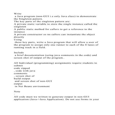 Write A Java Program Non Gui Ie Only Java Class To Demonstrate Docx 4479