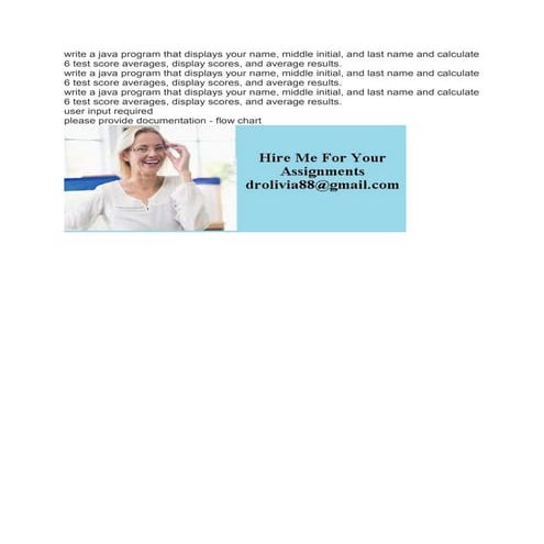 Write A Java Program That Displays Your Name Middle Initial And Lastdocx 