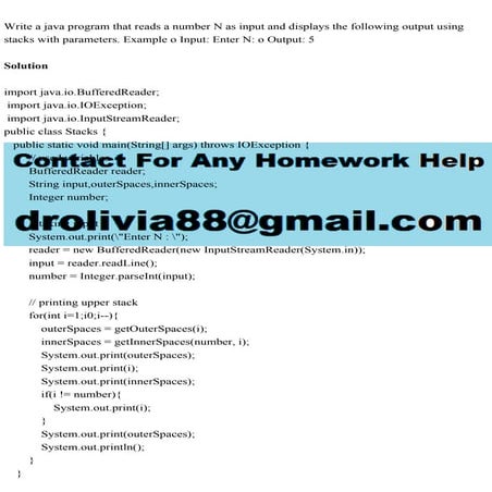 Write A Java Program That Reads A Number N As Input And Displays Thepdf