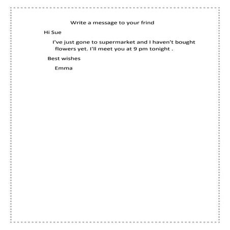 Write a message to your frind | PDF