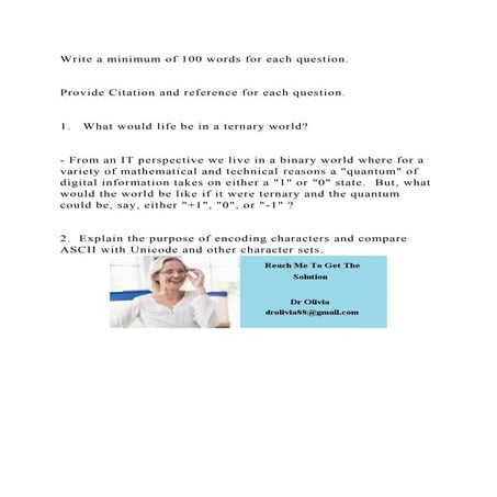 Write a minimum of 100 words for each question.Provide Citatio.docx