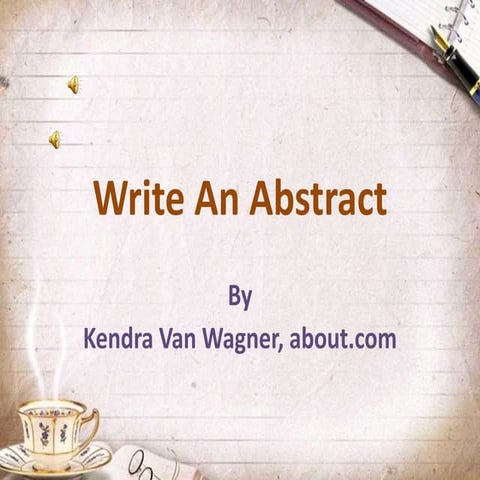 Write an abstract | PPT
