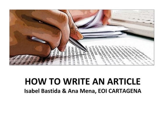 How to Write an Article | PPT