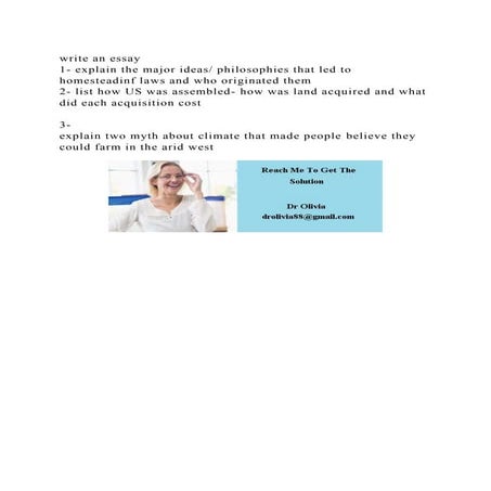 write an essay1- explain the major ideas philosophies that led to.docx