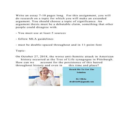 Write an essay 7-10 pages long. For this assignment, you will do re.docx