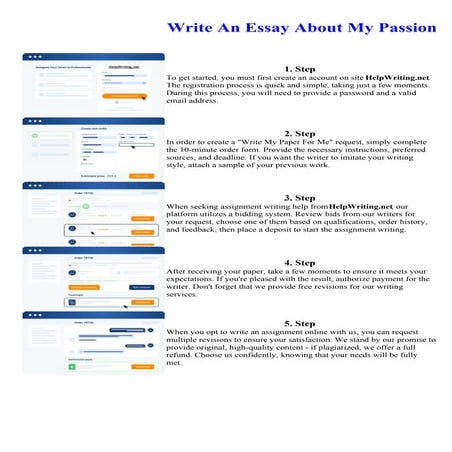 Write An Essay About My Passion. Online assignment writing service. | PDF