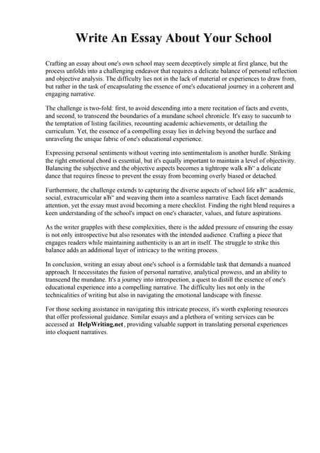 Essay The School. Virginia Union University | PDF
