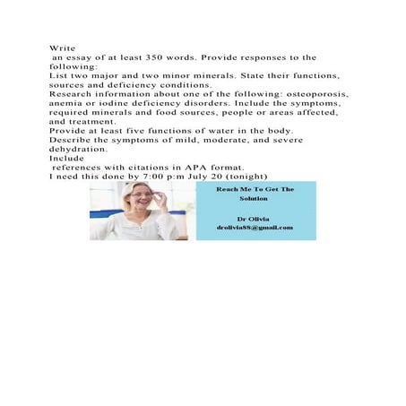 Write an essay of at least 350 words. Provide responses to the fol.docx