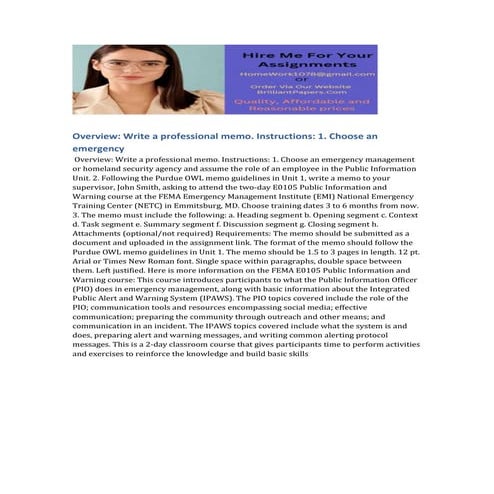 Write a professional Choose an emergency.docx