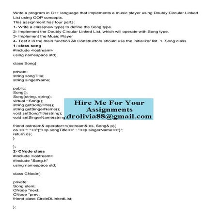 Write a program in C++ language that implements a music play.pdf