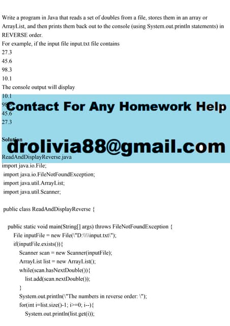 Write A Program In Java That Reads A Set Of Doubles From A File Sto Pdf