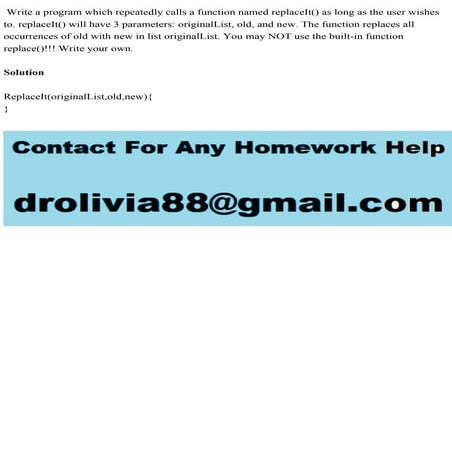 Write A Program Which Repeatedly Calls A Function Named Replaceit Apdf Graphics Software