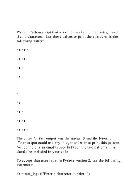 Write A Python Script That Asks The User To Input An Integer And 2231