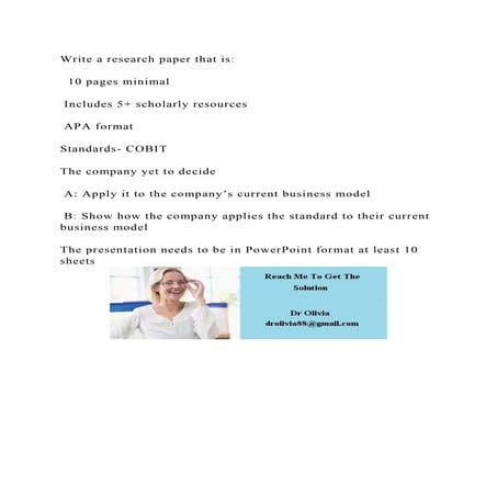 Write a research paper that is 10 pages minimal Includes 5 | DOCX