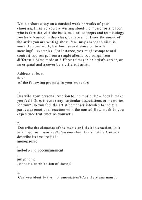 Stimuli in musical composition | PPTX