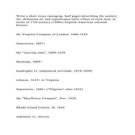 Write a short essay (paragrap, half page) describing the context for.docx