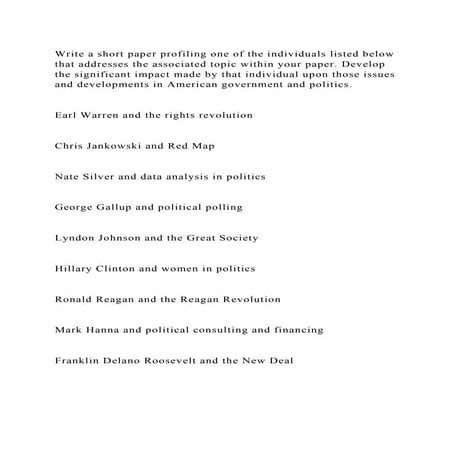 Write a short paper profiling one of the individuals listed below th.docx