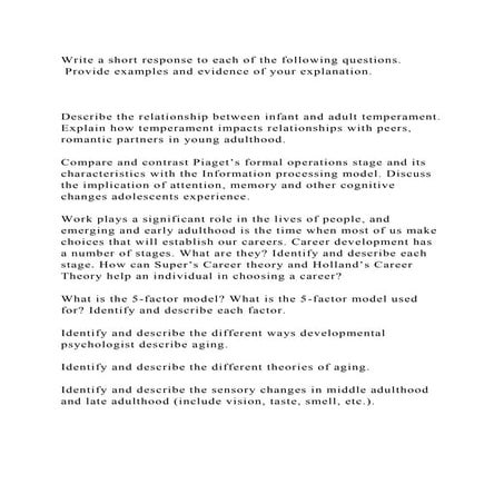 Write a short response to each of the following questions. Provide .docx