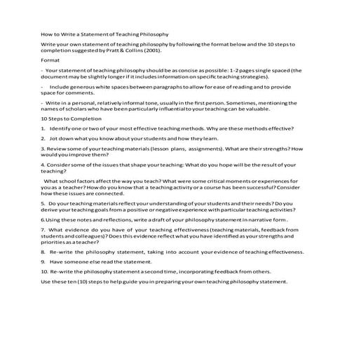 Write a Statement of Teaching Philosophy.docx