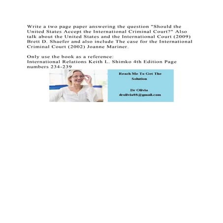 Write a two page paper answering the question Should the United Sta.docx