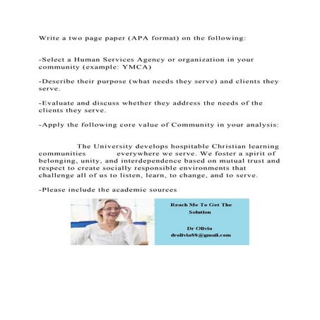 Write a two page paper (APA format) on the following-Select a | DOCX