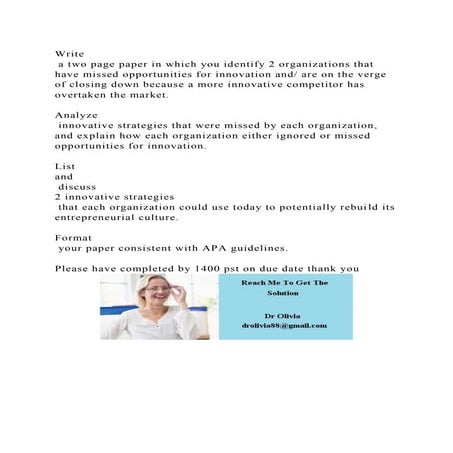 Write a two page paper in which you identify 2 organizations that .docx