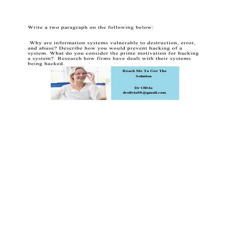 Write a two paragraph on the following below Why are informat.docx