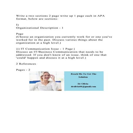 Write a two sections 2 page write up 1 page each in APA format, belo.docx