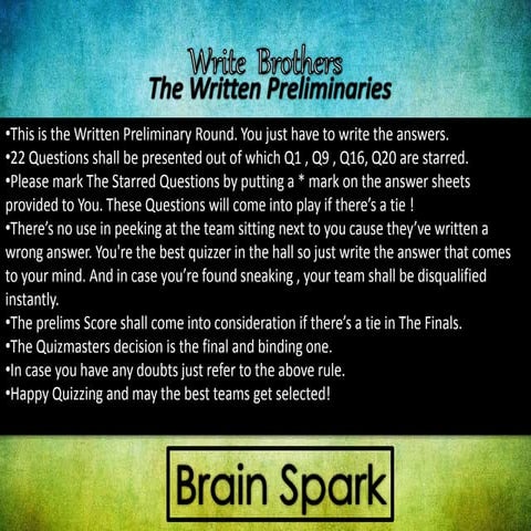 The General Quiz-Brainspark-Prelims | PPTX