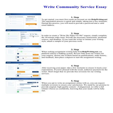 Write Community Service Essay | PDF