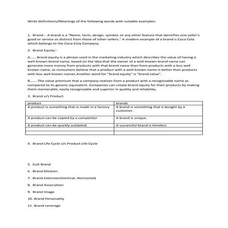 Write definitions | DOCX